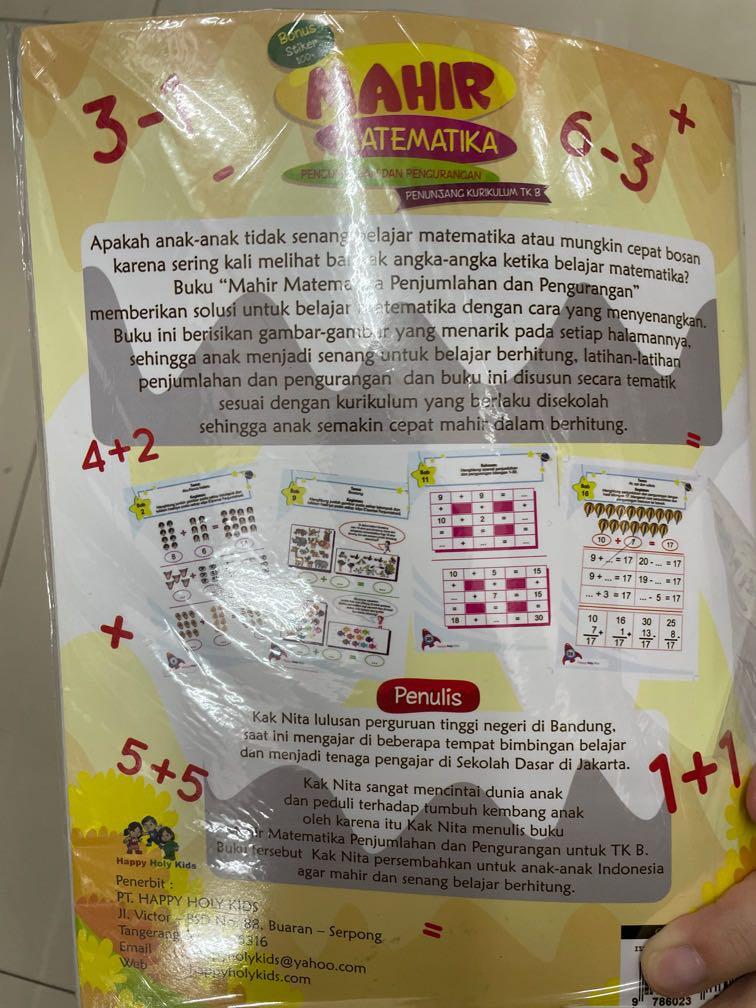 Buku Anak belajar matematika dasar TKB math book, Buku & Alat Tulis ...