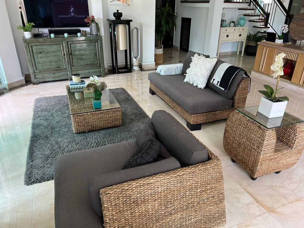 Cane indoor / terrace furniture set, Furniture & Home Living, Furniture ...