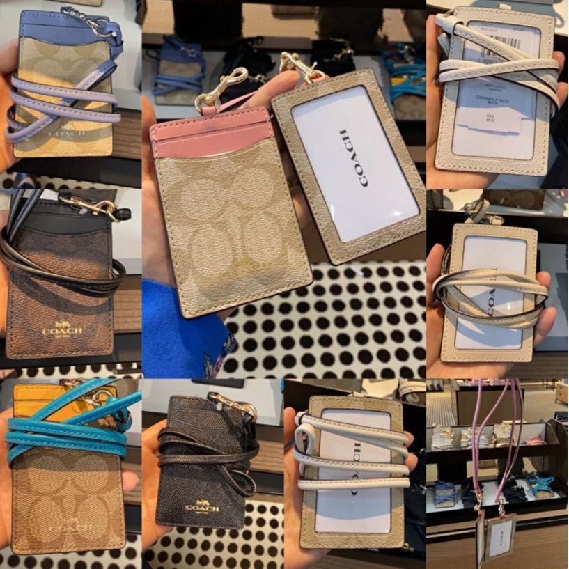 Coach Lanyard Kalung Name Tag Card, Fesyen Wanita, Tas & Dompet di ...