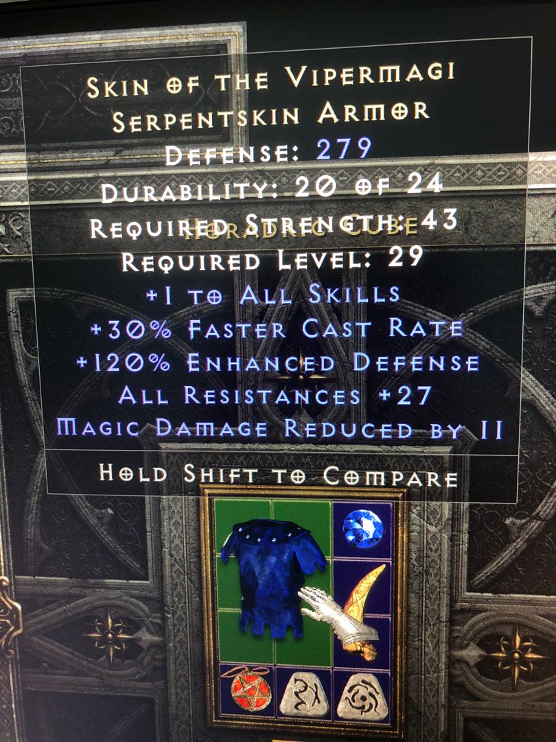 D2R vipermagi / skin of viper magi / viper robes, Video Gaming, Gaming ...