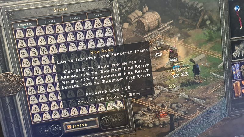 Diablo 2 Resurrected - VEX Rune, Video Gaming, Gaming Accessories, In ...