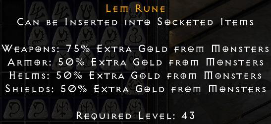 Diablo 2 Resurrected (D2R) - Lem Rune, Video Gaming, Gaming Accessories ...