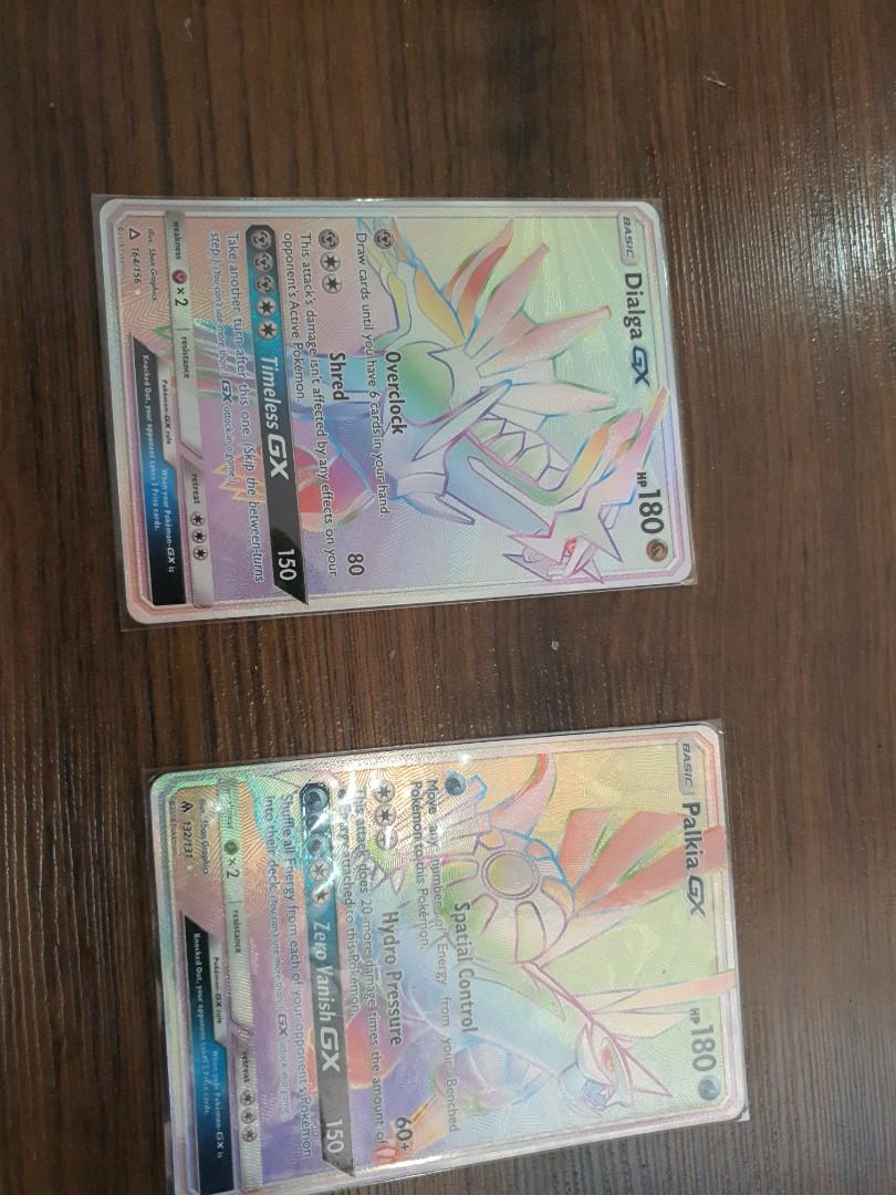 Dialga and Palkia rainbow rare GX, Hobbies & Toys, Toys & Games on ...