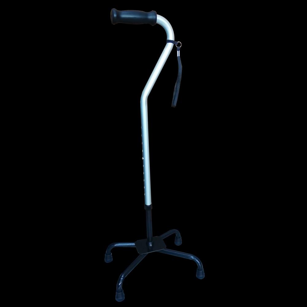 DNR Quad Cane Walking Stick Broad Based, Health & Nutrition, Assistive ...
