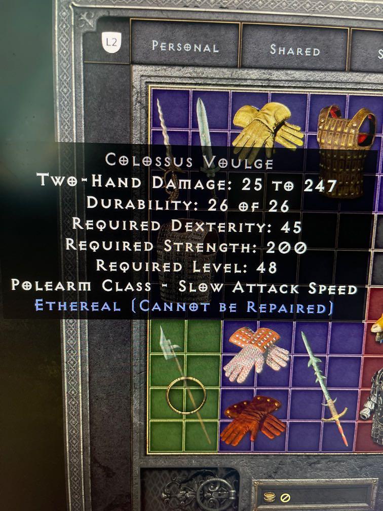 Eth Colossus Voulge - Diablo 2, Video Gaming, Video Games, Others on ...