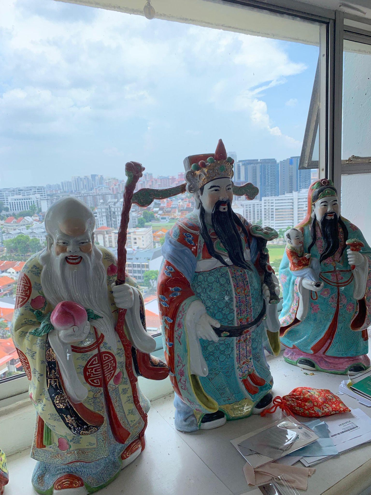 Fu Lu Shou Porcelain Statue set of 3, Hobbies & Toys, Memorabilia ...