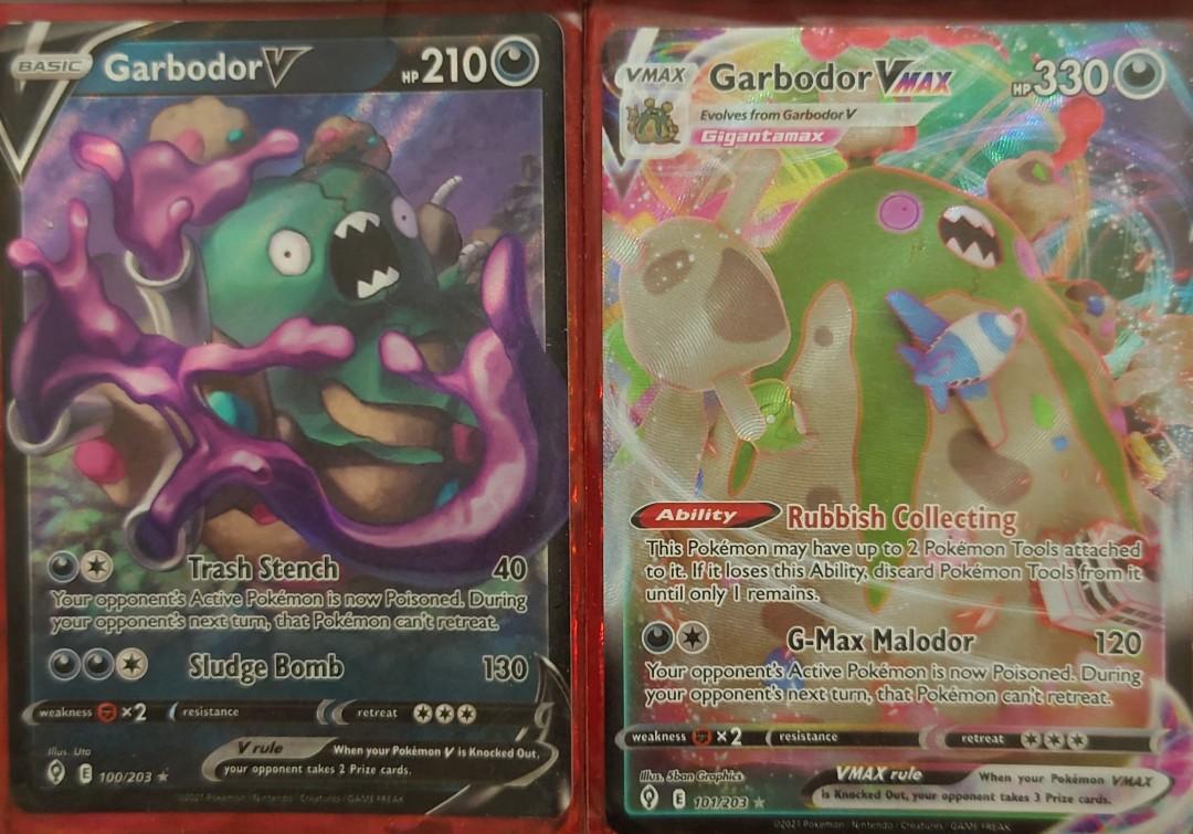 Garbodor V and VMAX, Hobbies & Toys, Toys & Games on Carousell