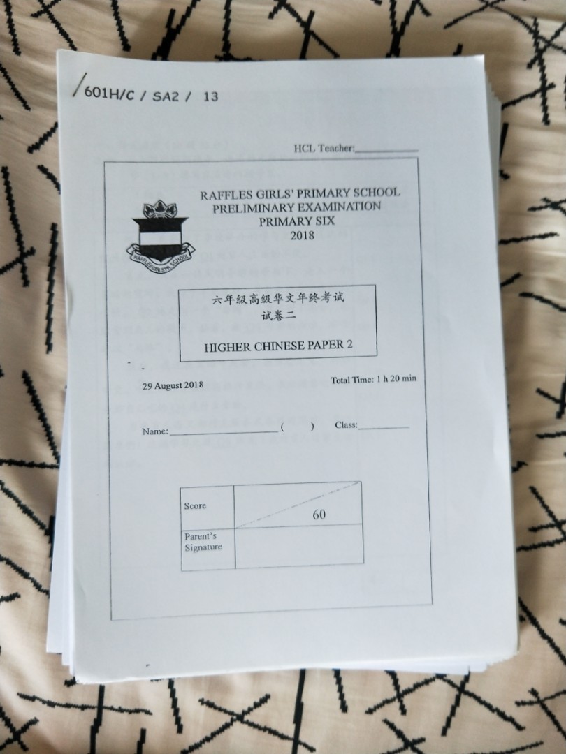 HCL p6 exam papers, Hobbies & Toys, Books & Magazines, Assessment Books ...