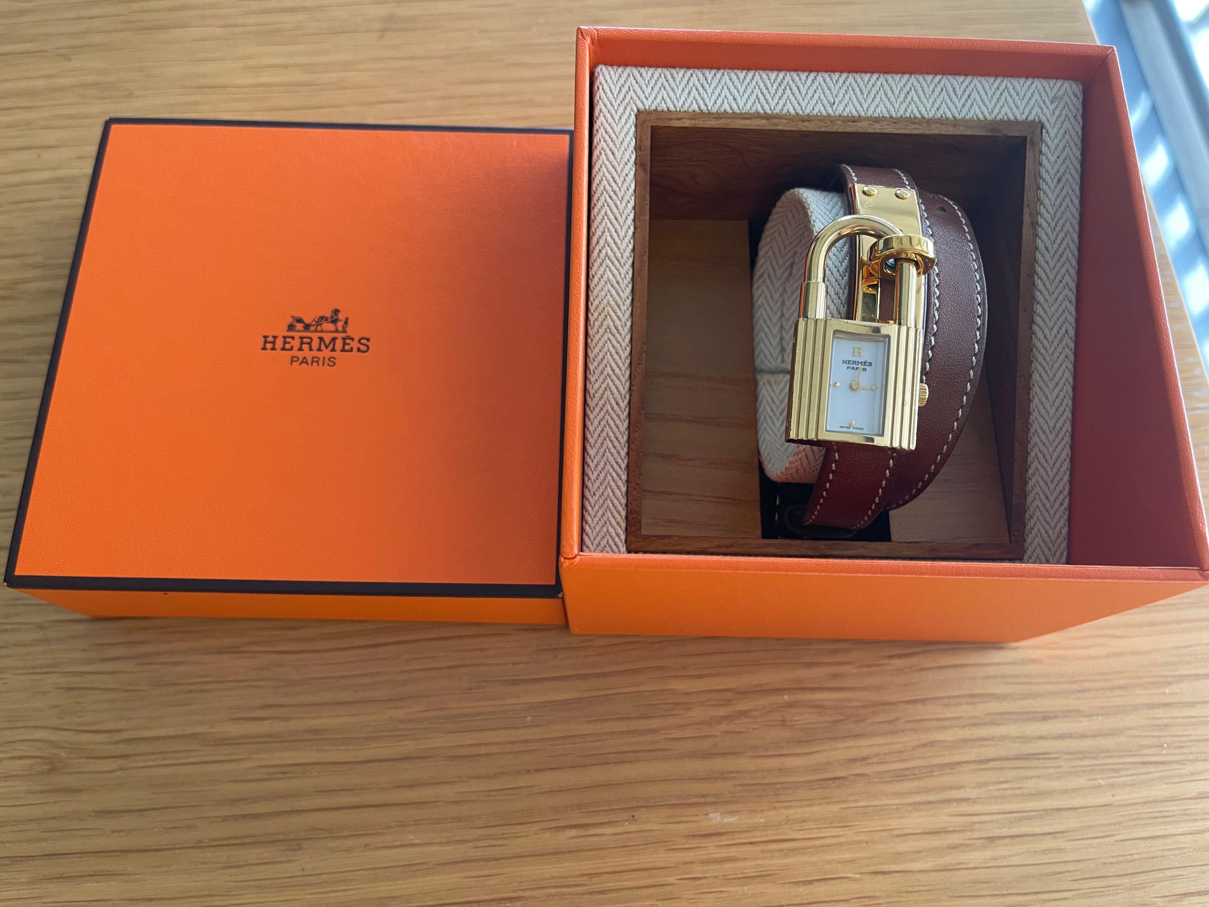 Hermes Kelly lock watch, Luxury, Watches on Carousell