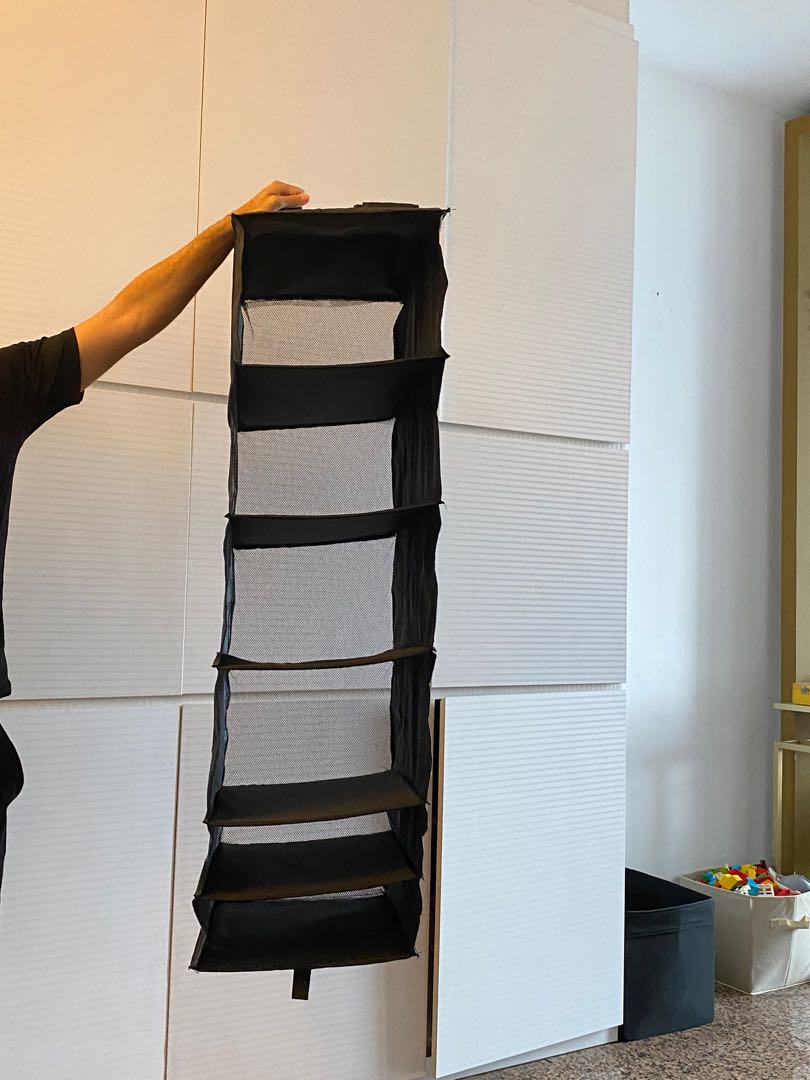 IKEA hanging closet / shelf black / storage, Furniture & Home Living ...