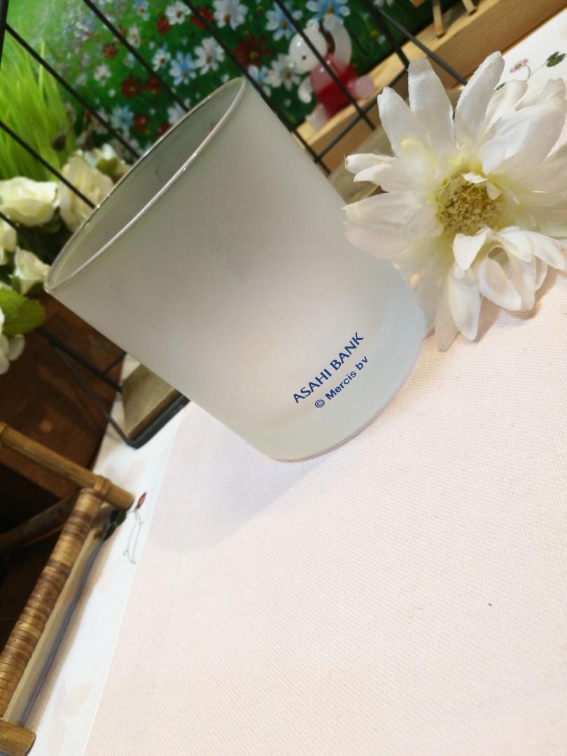Japan Asahi bank miffy glass mug, Furniture & Home Living, Kitchenware ...