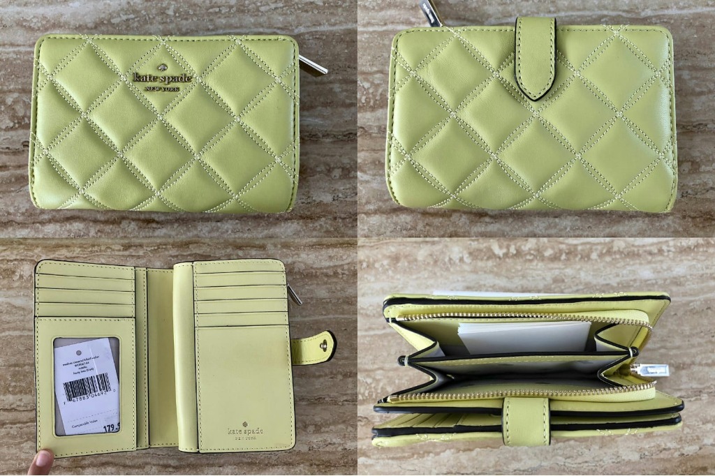 Kate Spade Natalia Medium Compact Bifold Walley Frosty Lime, Barang ...