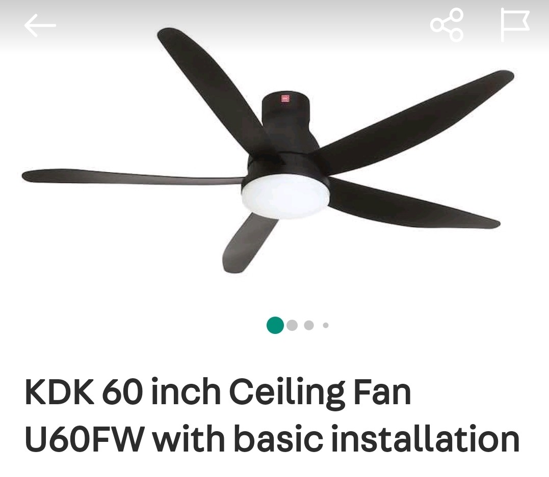 KDK U60, Furniture & Home Living, Lighting & Fans, Fans on Carousell