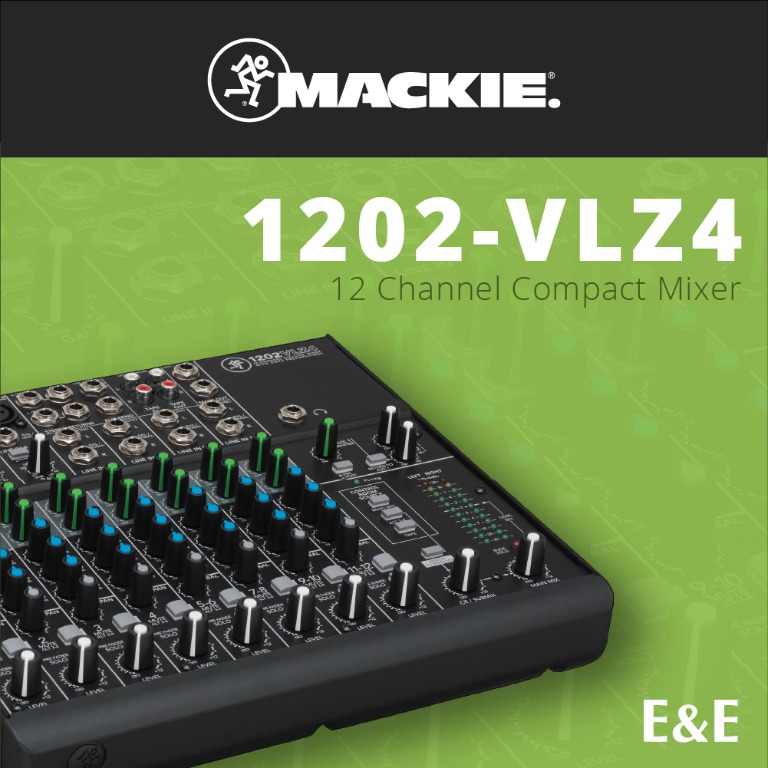 MACKIE 1202-VLZ4__12-Channel Analog Mixer with 4 Onyx Mic Preamps (NEW ...