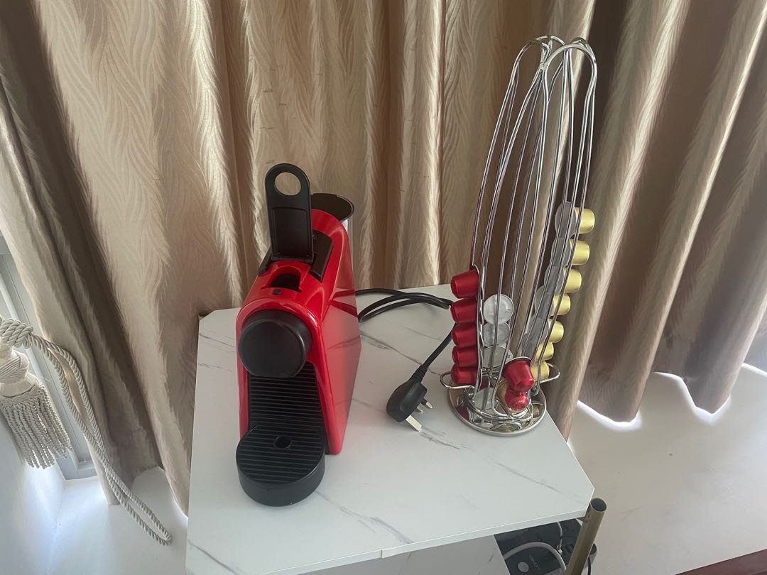 Nespresso Essenza Mini - Ruby Red + Capsule holder, TV & Home ...