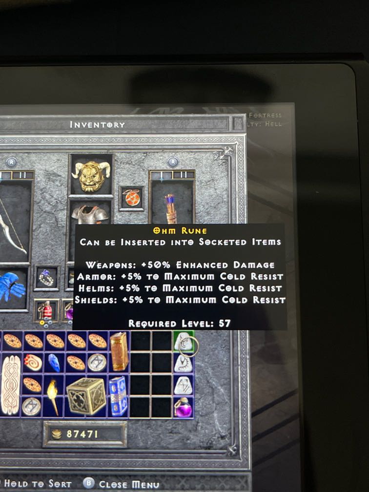 Ohm Rune - Diablo 2, Video Gaming, Video Games, Others on Carousell