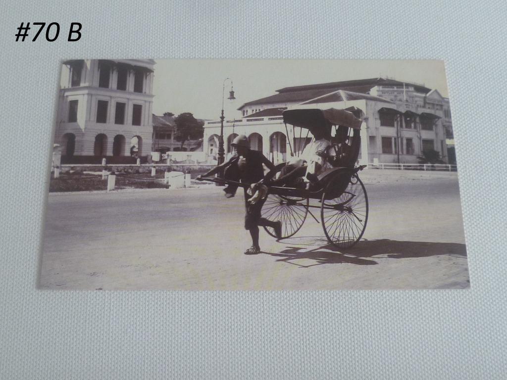 Vintage Old Reproduction Postcard- Singapore Rickshaw Puller, Hobbies ...