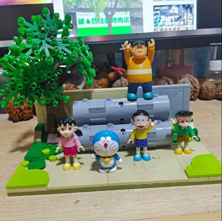 Original Doraemon Nobita Cement Pipe Playground Lego Compatible Block ...