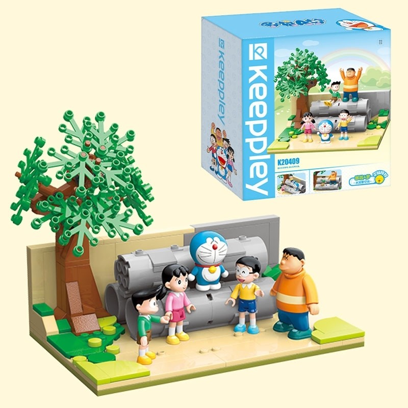 Original Doraemon Nobita Cement Pipe Playground Lego Compatible Block ...