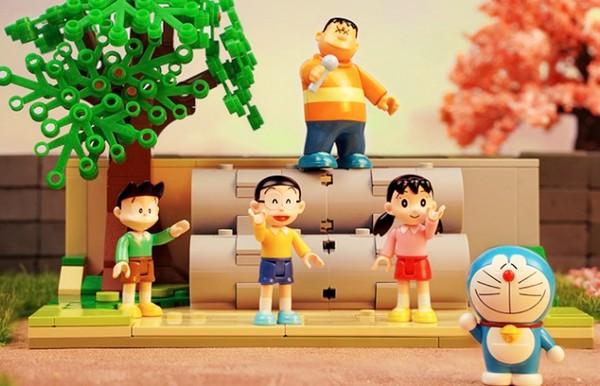 Original Doraemon Nobita Cement Pipe Playground Lego Compatible Block ...