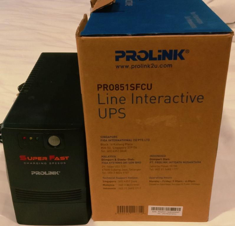 PROLINK PRO851SFCU Line Interactive UPS 850VA with AVR + USB port ...