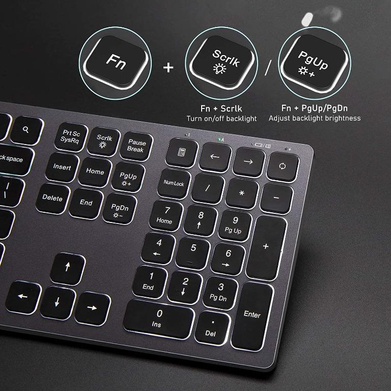 SEENDA Backlit Wireless Keyboard, seenda 2.4GHz Ultra Slim Rechargeable ... SEENDA Backlit Wireless Keyboard, seenda 2.4GHz Ultra Slim Rechargeable ...