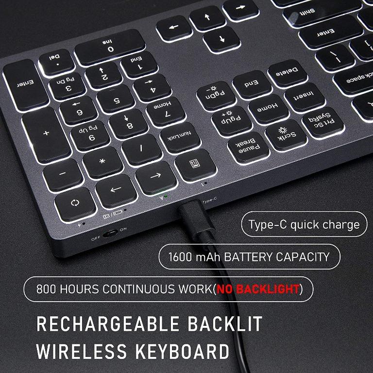 SEENDA Backlit Wireless Keyboard, seenda 2.4GHz Ultra Slim Rechargeable ... SEENDA Backlit Wireless Keyboard, seenda 2.4GHz Ultra Slim Rechargeable ...