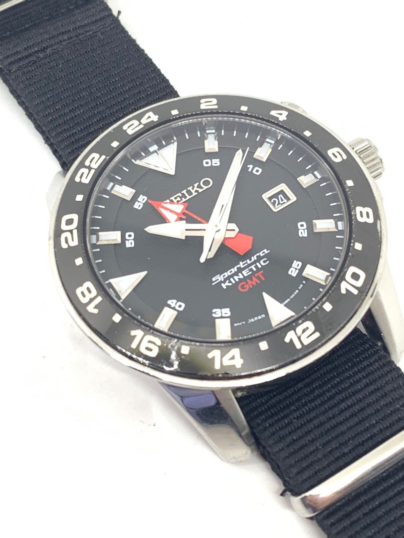 Seiko Sportura Kinetic GMT SUN015P 45mm, Men's Fashion, Watches ...