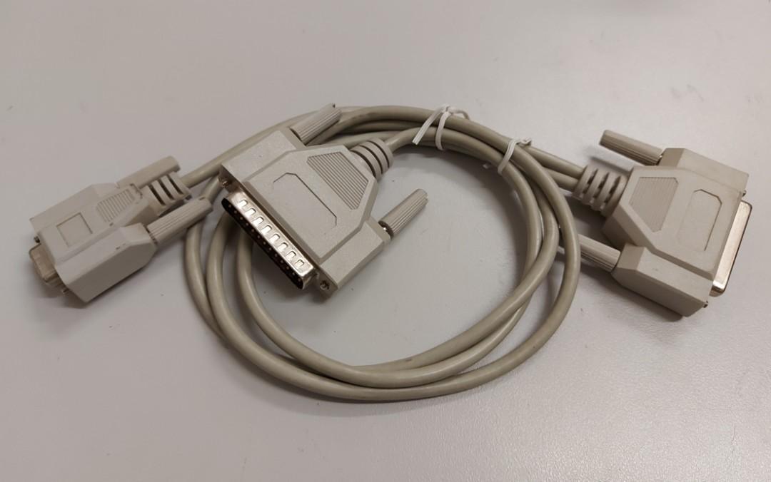 Serial (RS232-C) cable with dual head (Female for either 9 pins or 25 ...