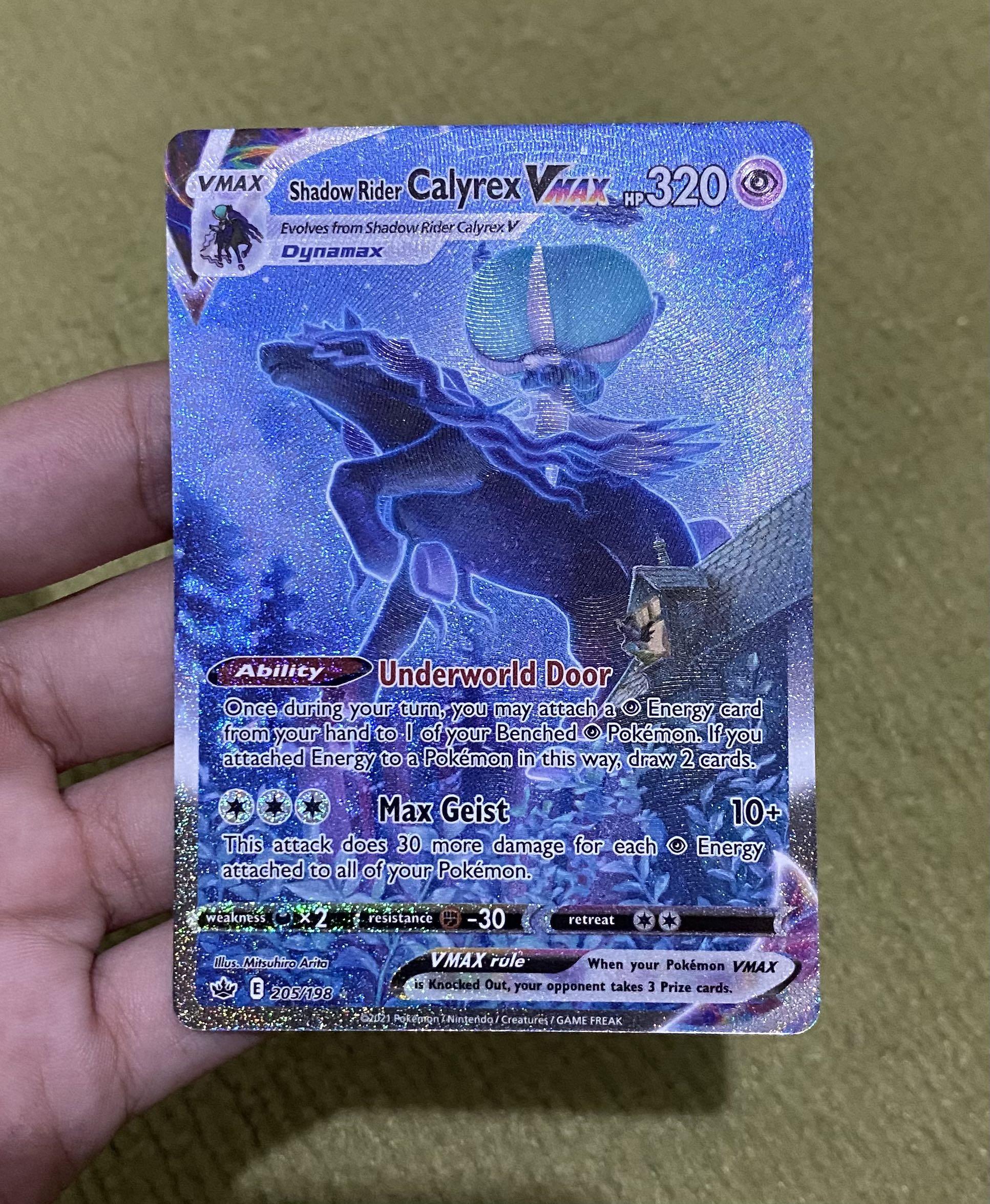 Shadow Rider Calyrex VMAX Alternate Full Art - Chilling Reign, Hobbies ...