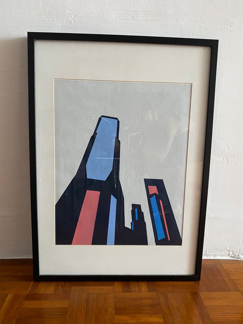 Singapore CBD UOB Canvas Painting, Hobbies & Toys, Stationery & Craft ...