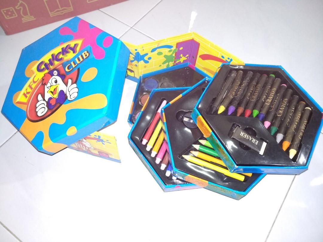 Very Old KFC Chicky Club Coloring Box, Hobbies & Toys, Memorabilia ...