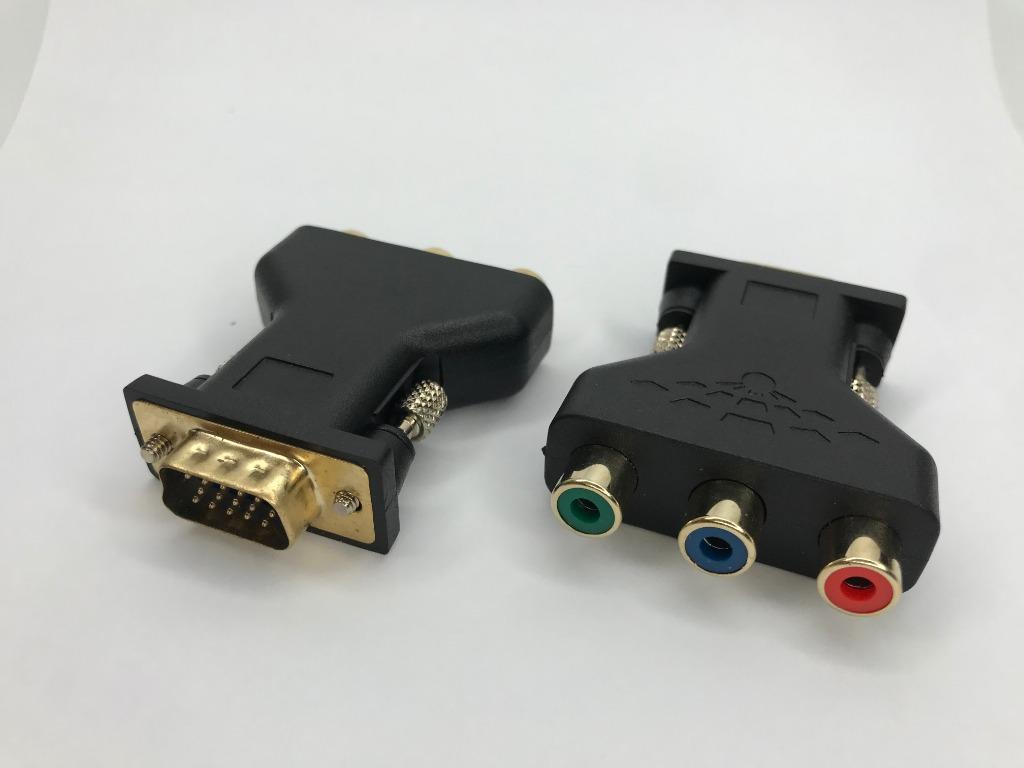 VGA to 3 RCA ADAPTER, VGA 15 PIN MALE to 3 RCA RGB VIDEO FEMALE, TV ...