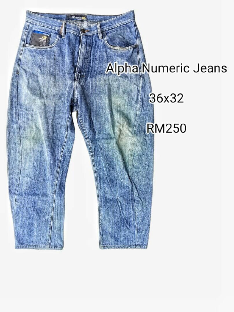 Vintage Alpha Numeric Jeans, Men's Fashion, Bottoms, Jeans on Carousell