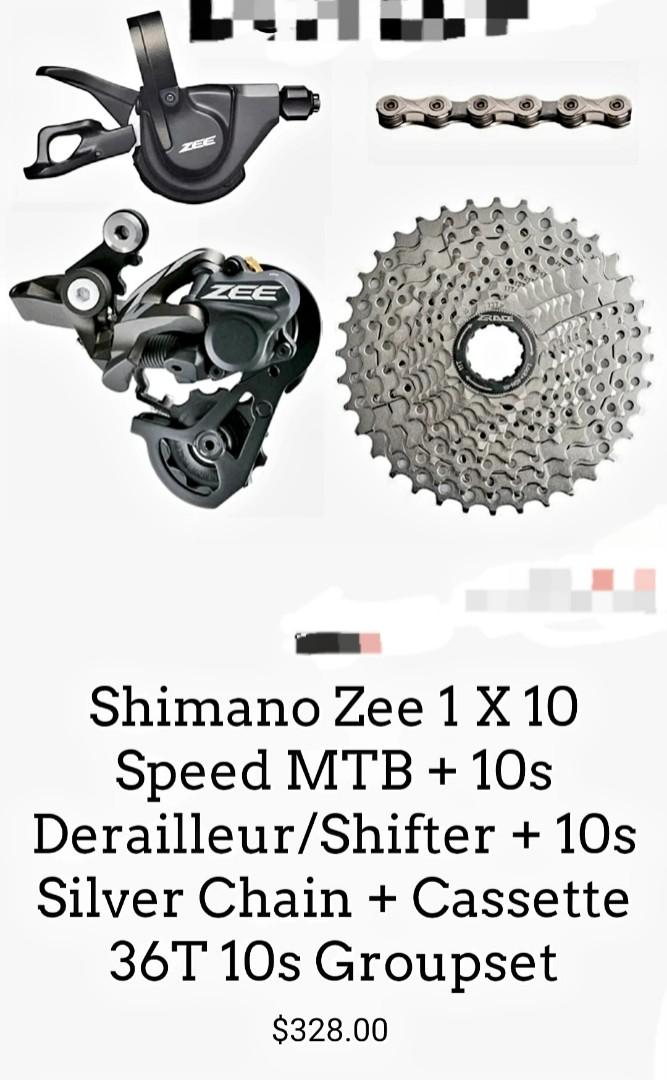 Zee Group Set/ Zee Derailer/10 Speed Casset/Chain Set, Sports Equipment ...