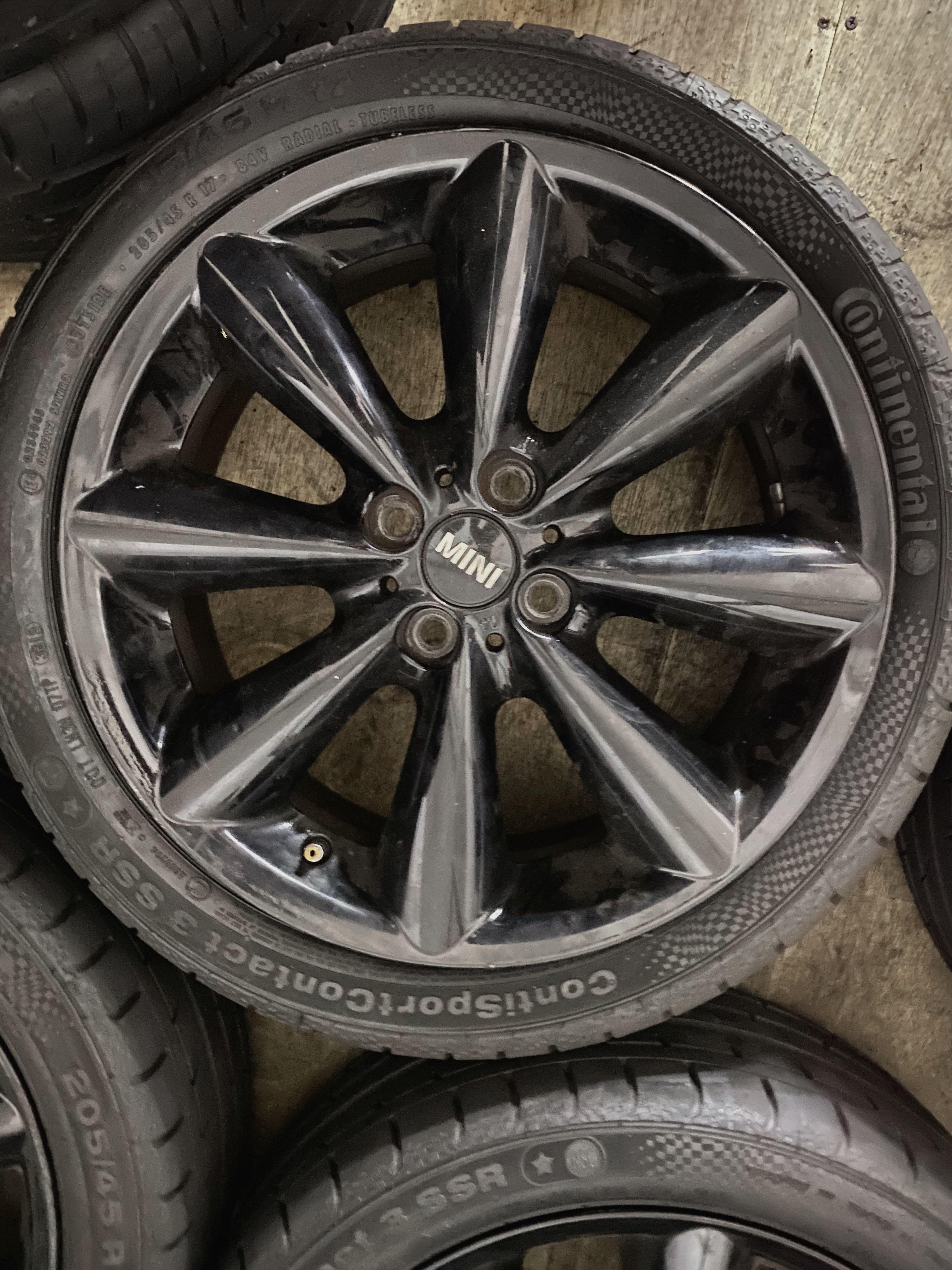 17” MINI Cooper Rims (Original) + Tyres, Car Accessories, Tyres & Rims ...
