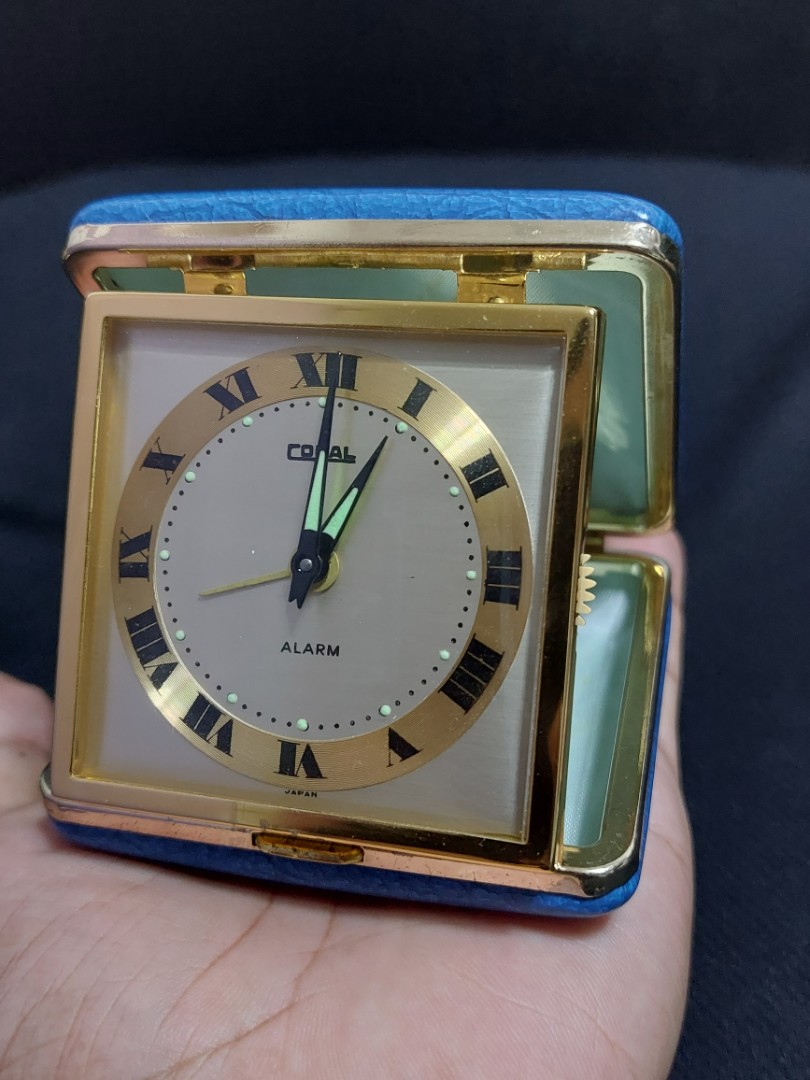 1970s Vintage Travel Alarm Clock, Luxury, Watches on Carousell