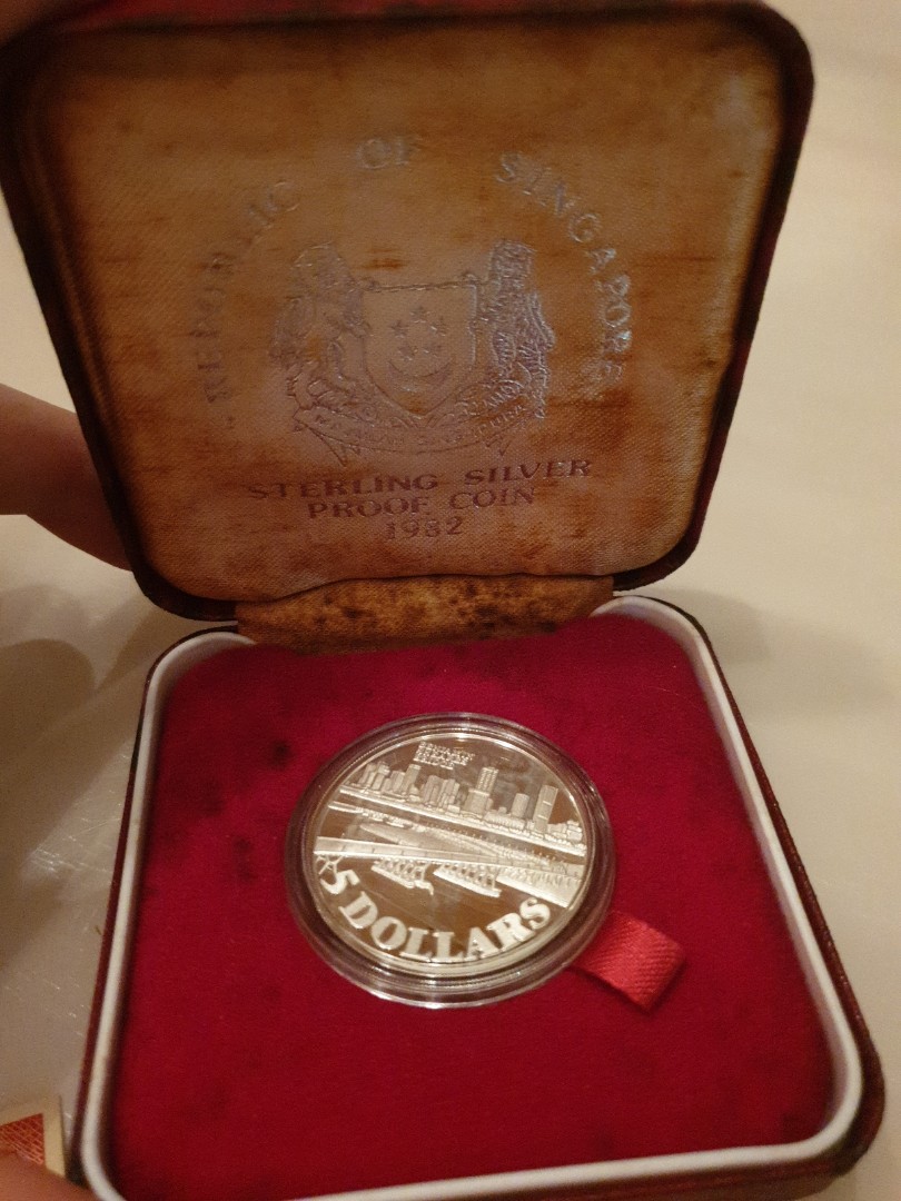 1982 $5 Official Opening of Benjamin Sheares Bridge Silver Proof Coin ...