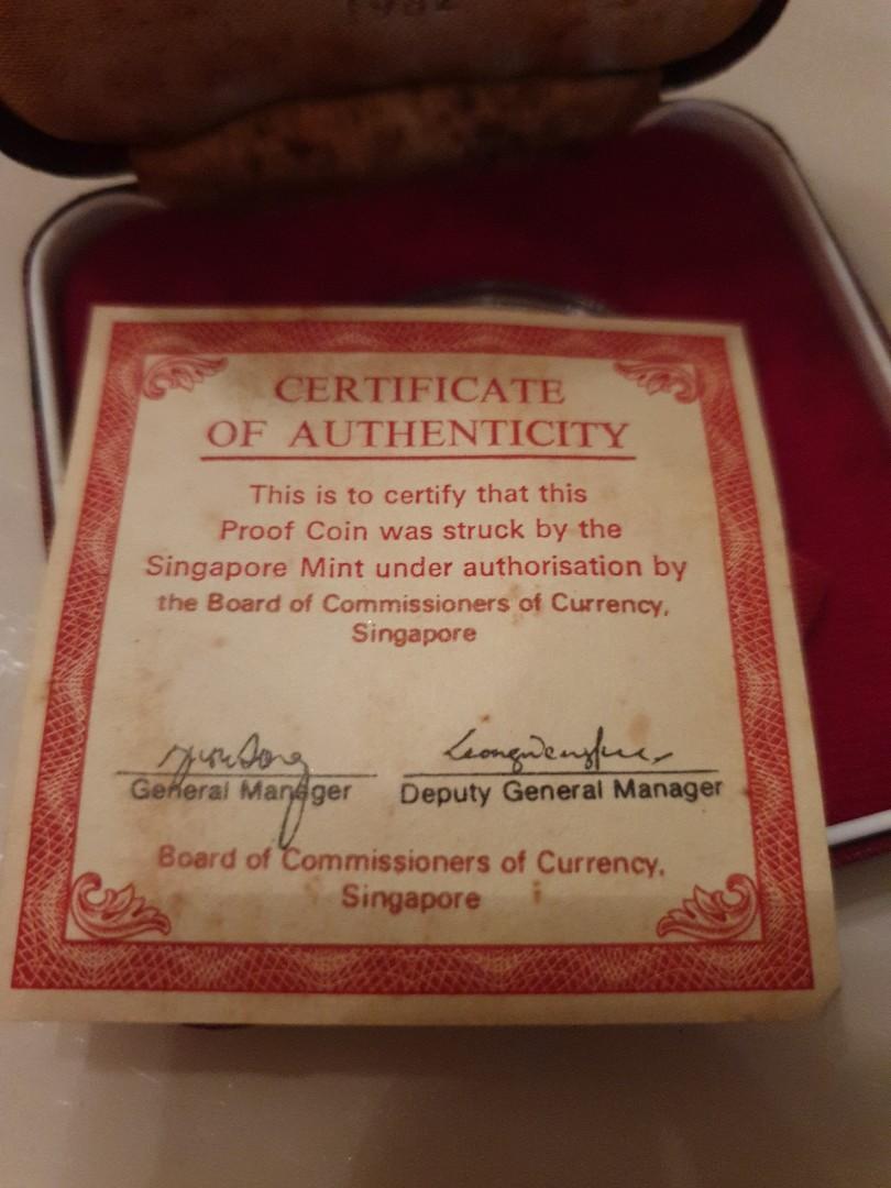 1982 $5 Official Opening of Benjamin Sheares Bridge Silver Proof Coin ...