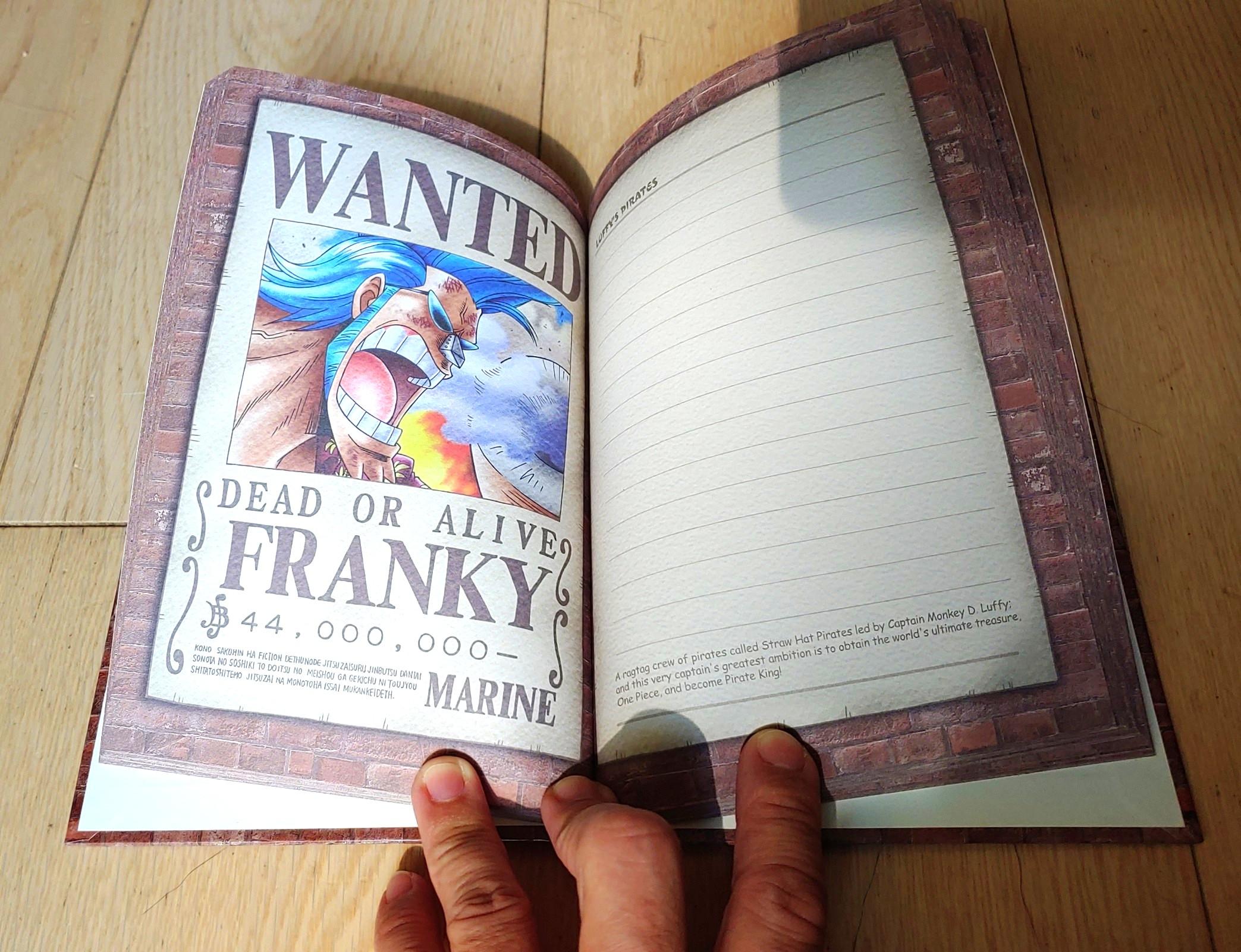 海賊王筆記簿 One Piece Note Book, 興趣及遊戲, 手作＆自家設計, 文具 - Carousell