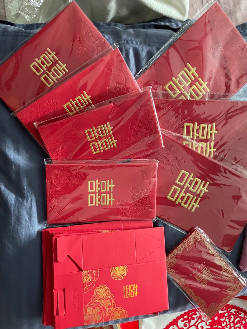 Angbao/angpao/red packet boxes and stickers, Hobbies & Toys, Stationery ...