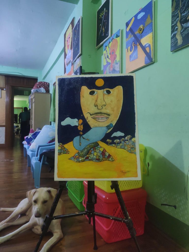 Art piece by Burmese Painter Tay Zar Lin, Hobbies & Toys, Stationery ...