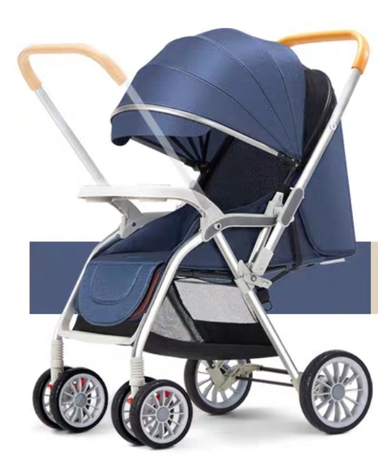 Baby stroller pram adjustable front back views large, Babies & Kids ...