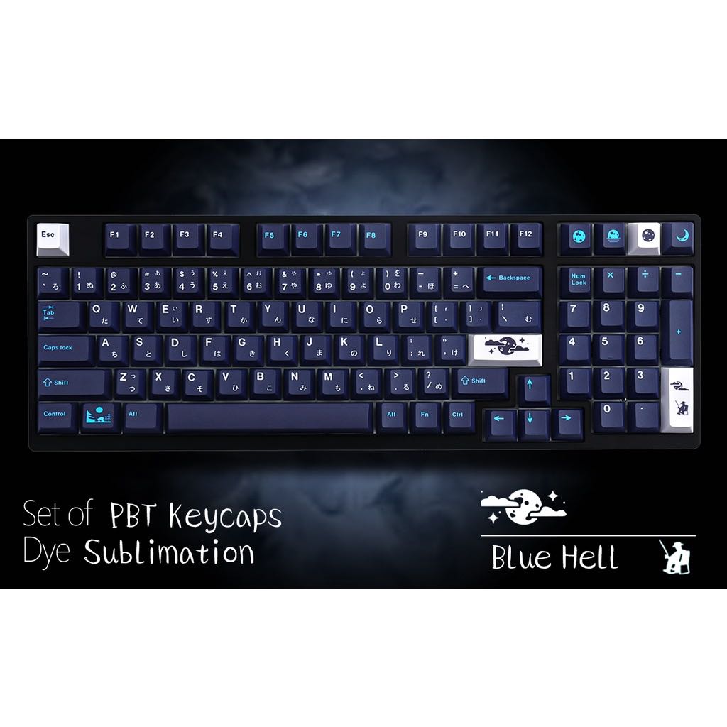 GMK Blue Hell Keycaps, Computers & Tech, Parts & Accessories, Computer ...