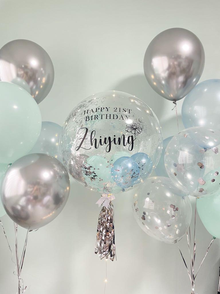 24" Bubble Balloon Customised Personalised BTS Jin, Suga, J-Hope, RM ...