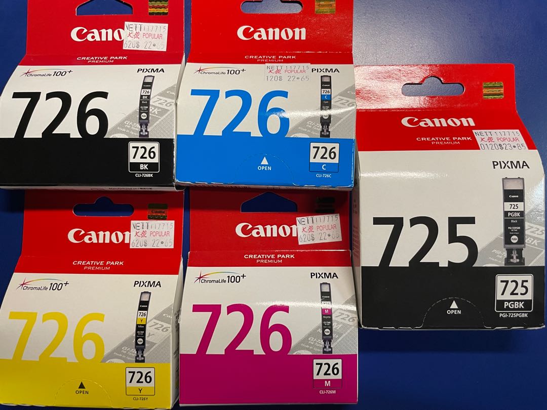 Canon Pixma Ink 726, 725, Computers & Tech, Printers, Scanners ...