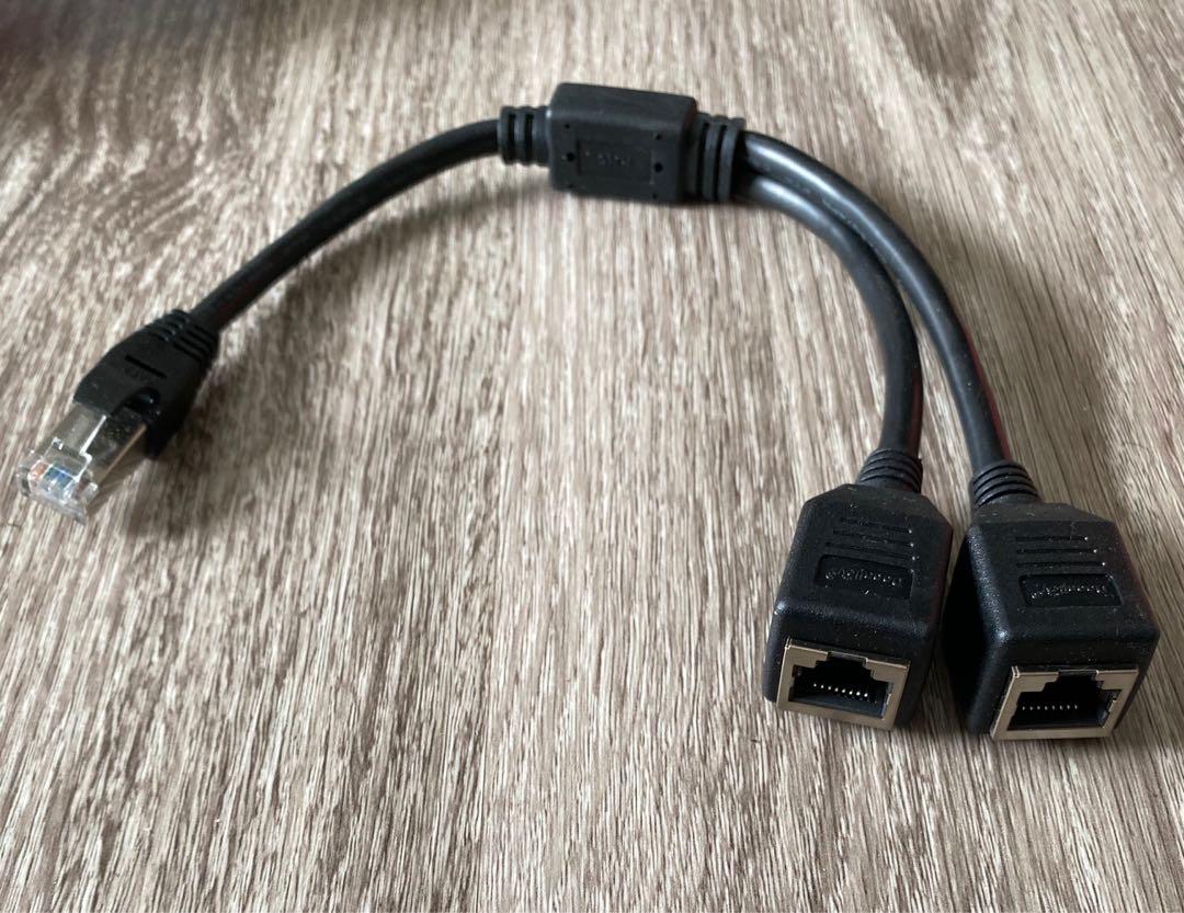 Doonjiey Ethernet RJ45 lan cable splitter dual adapter, Computers ...