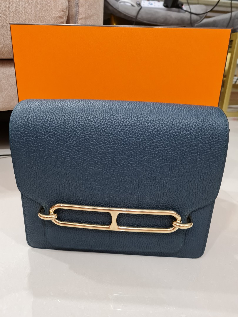 Hermes Roulis 23 Vert Cypres Clemence, Women's Fashion, Bags & Wallets ...