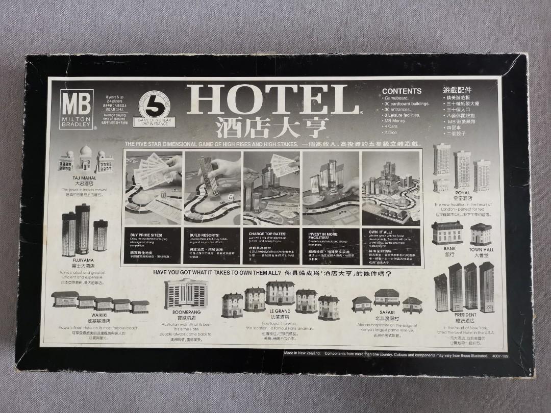 Highly collectible hotel mb board game made in New Zealand complete ...