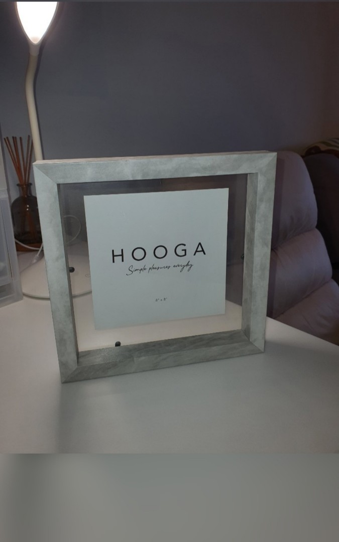 Hooga Table Frame Nouvelle Square marble style square photo frame 8" x ...